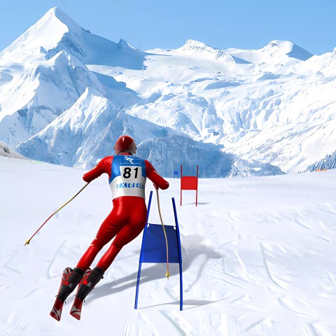 Slalom Ski Simulator game play on Friv2Online