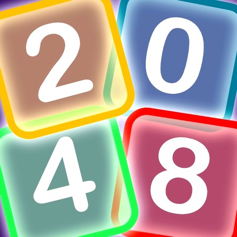 Neon 2048 game play on Friv2Online