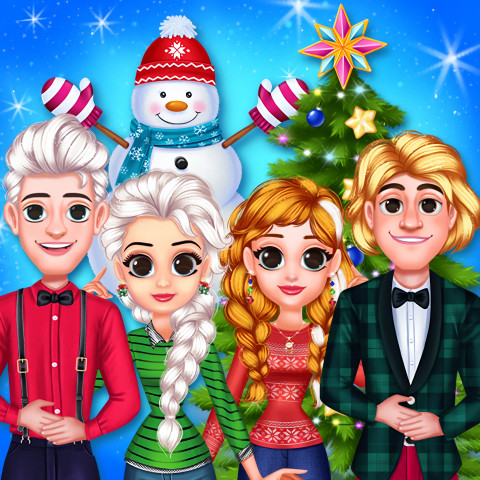 Frozen Princess Christmas Celebration game play on Friv2Online