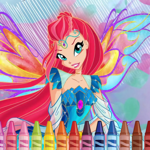 Winx Coloring game play on Friv2Online